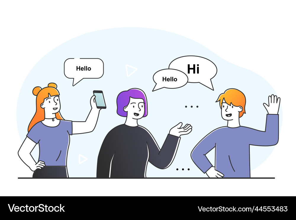 Welcome New Users - Chat Illustration Royalty Free Vector