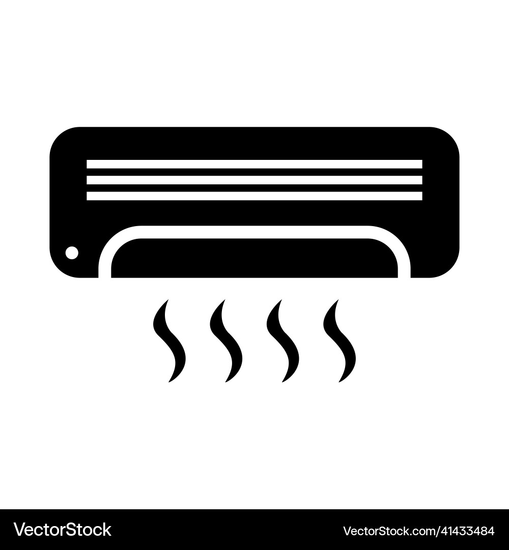 Air conditioner icon on white Royalty Free Vector Image