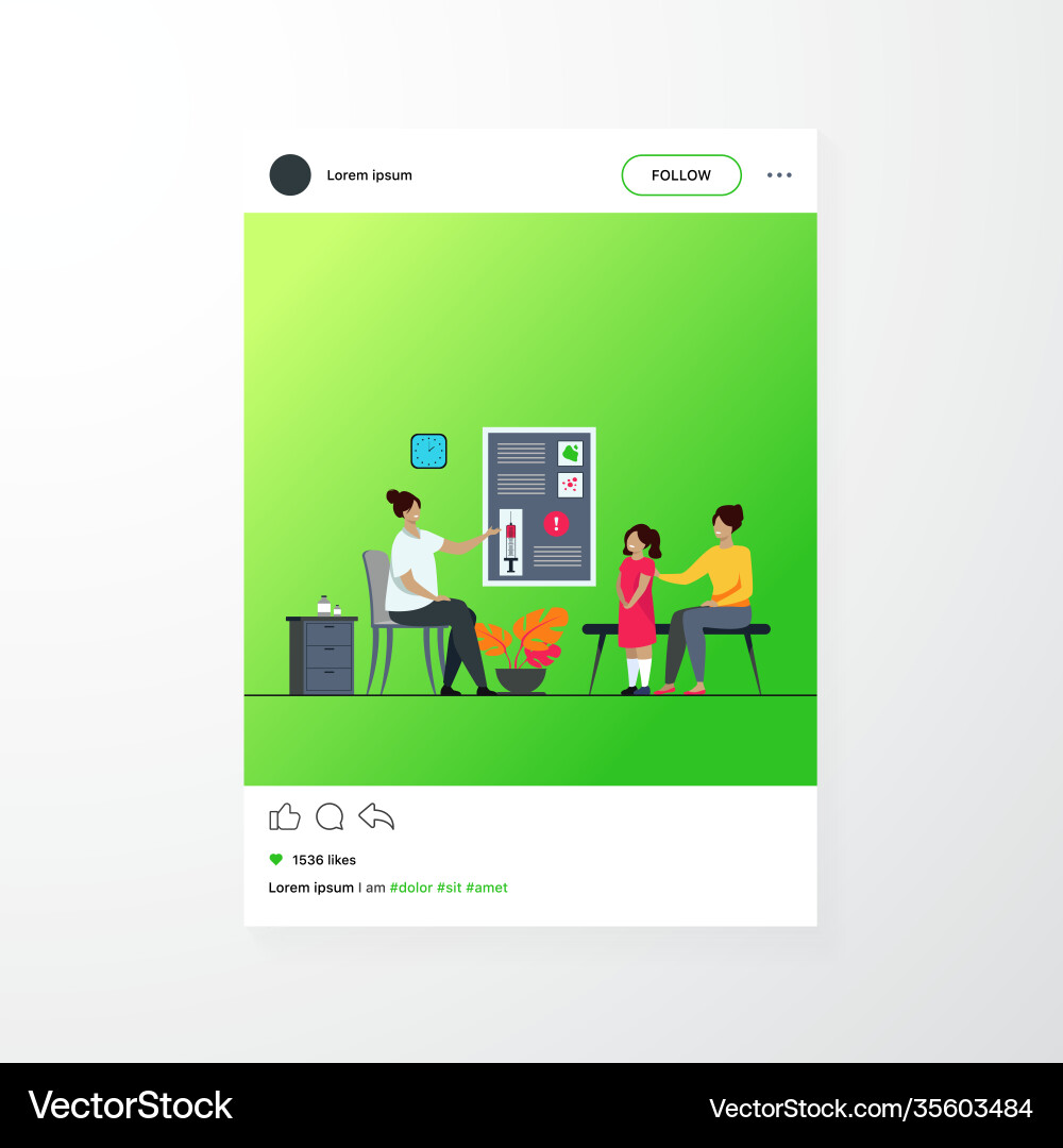 Children vaccination concept Royalty Free Vector Image