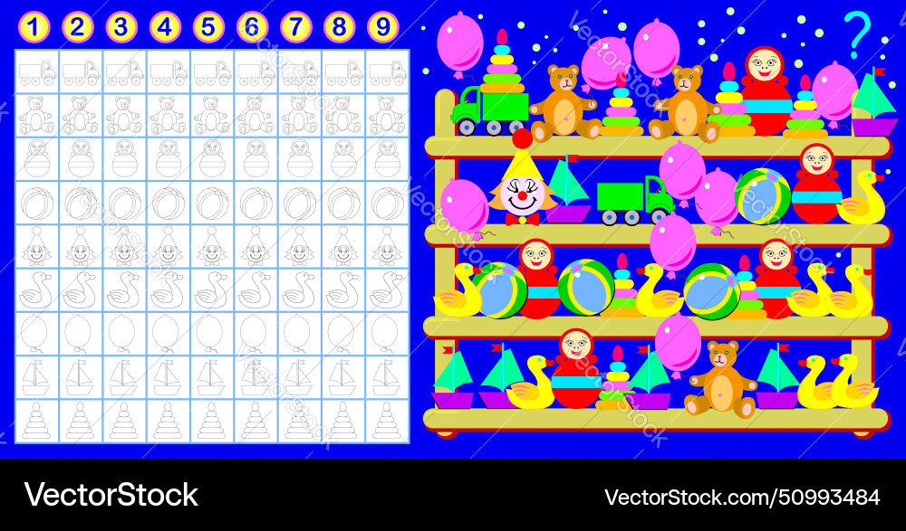 Exercise for young children need to count Vector Image