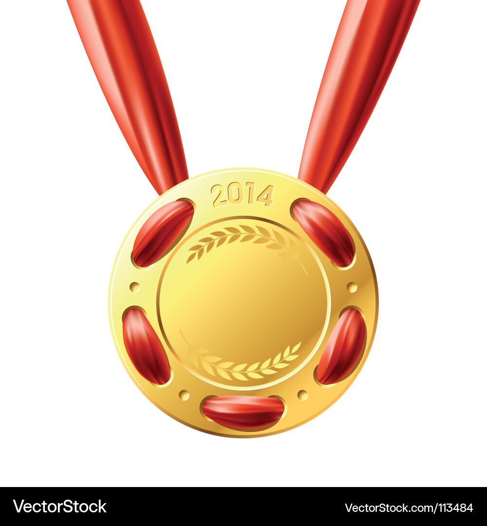 Gold medal Royalty Free Vector Image - VectorStock