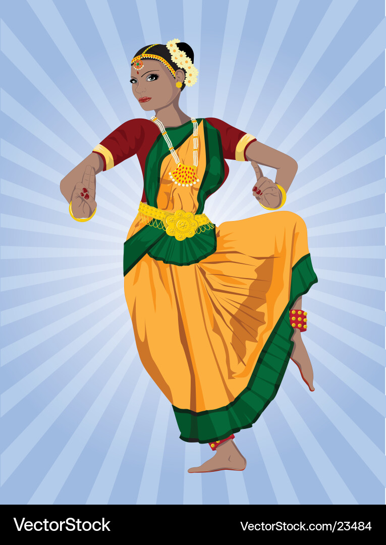 Indian dancer Royalty Free Vector Image - VectorStock