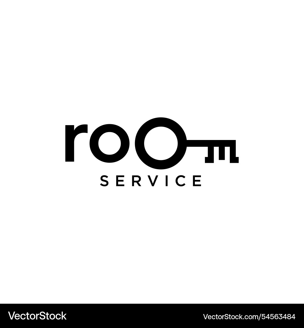 Letter o key logo design Royalty Free Vector Image