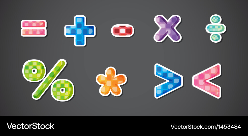 Mathematical symbols Royalty Free Vector Image