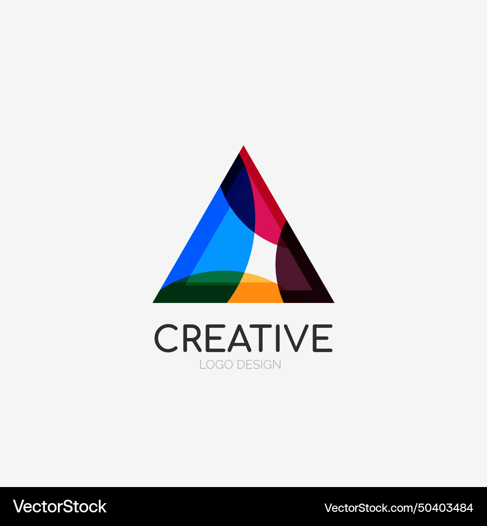 Triangle abstract logo business emblem icon Vector Image