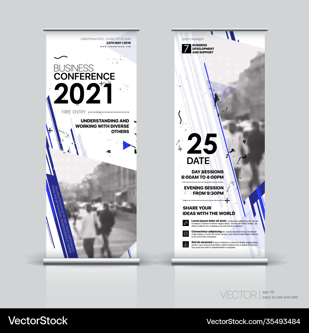 Vertical banner design signboard advertising Vector Image