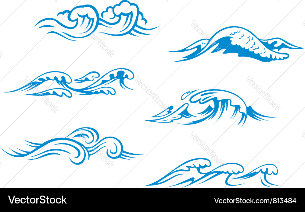 Waves Royalty Free Vector Image - VectorStock