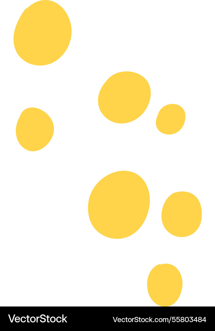 Yellow sparse bubbles cartoon design Royalty Free Vector