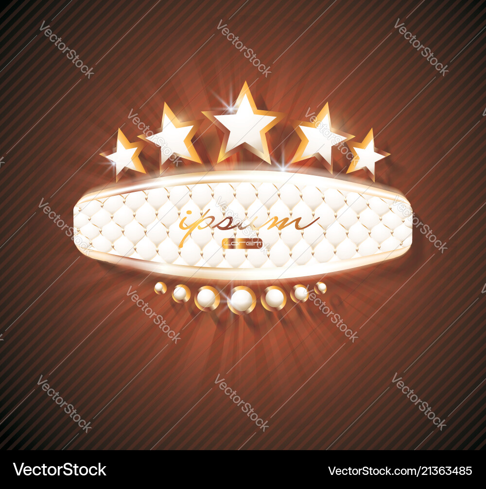 3d signboard with leather upholstery pattern Vector Image