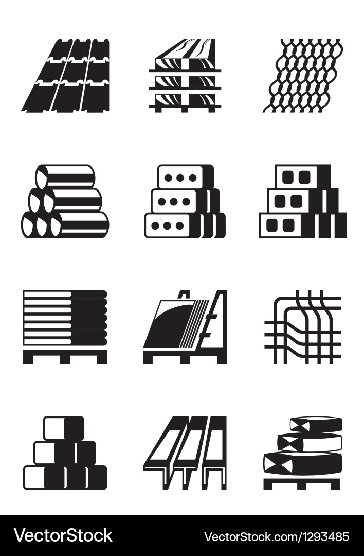 Building and construction materials Royalty Free Vector