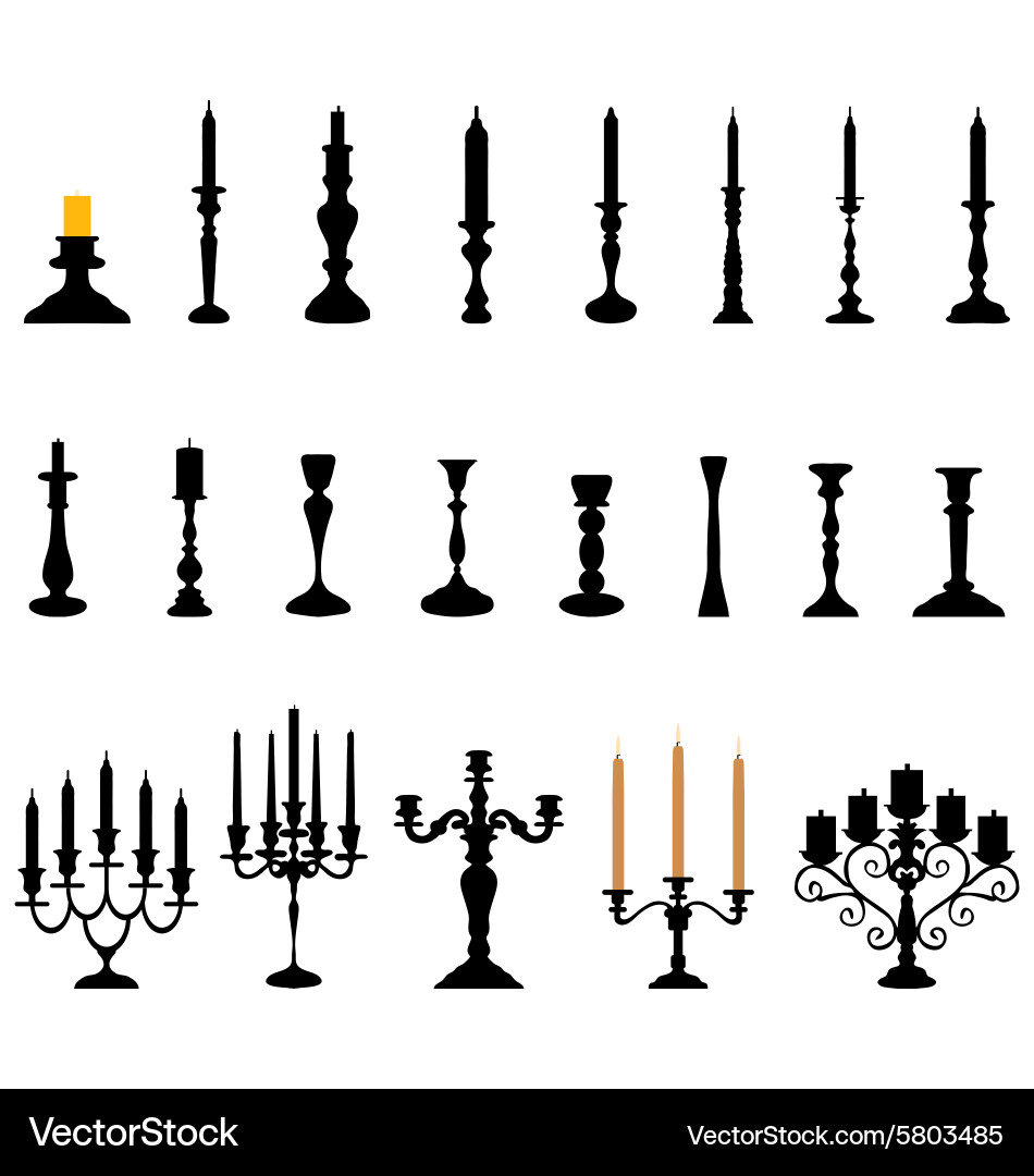 Candlesticks Royalty Free Vector Image - VectorStock