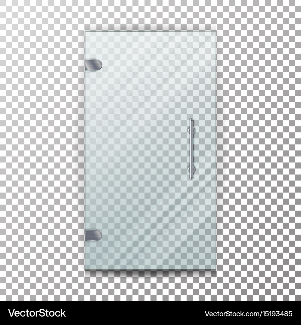 Glass door transparent architectural Royalty Free Vector