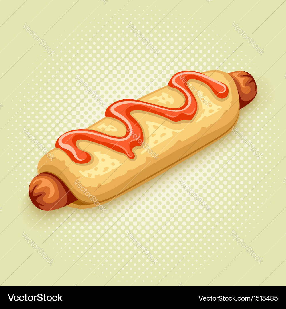 Hot dog Royalty Free Vector Image - VectorStock