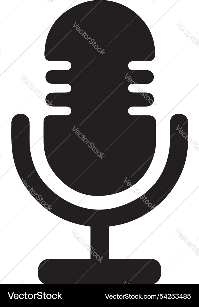 Icon of a classic microphone Royalty Free Vector Image