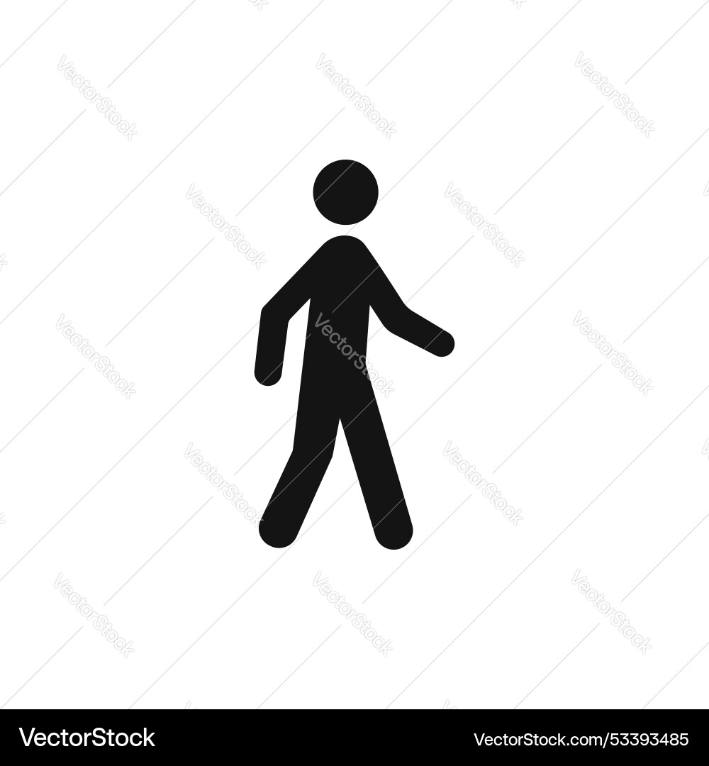 Person walking icon isolated on white background Vector Image