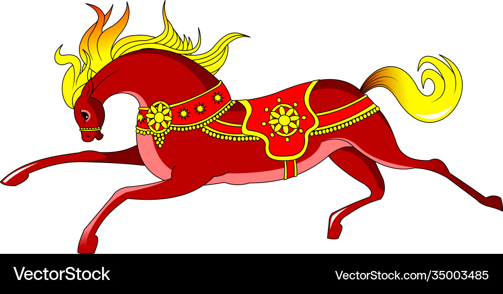 Red horse Royalty Free Vector Image - VectorStock