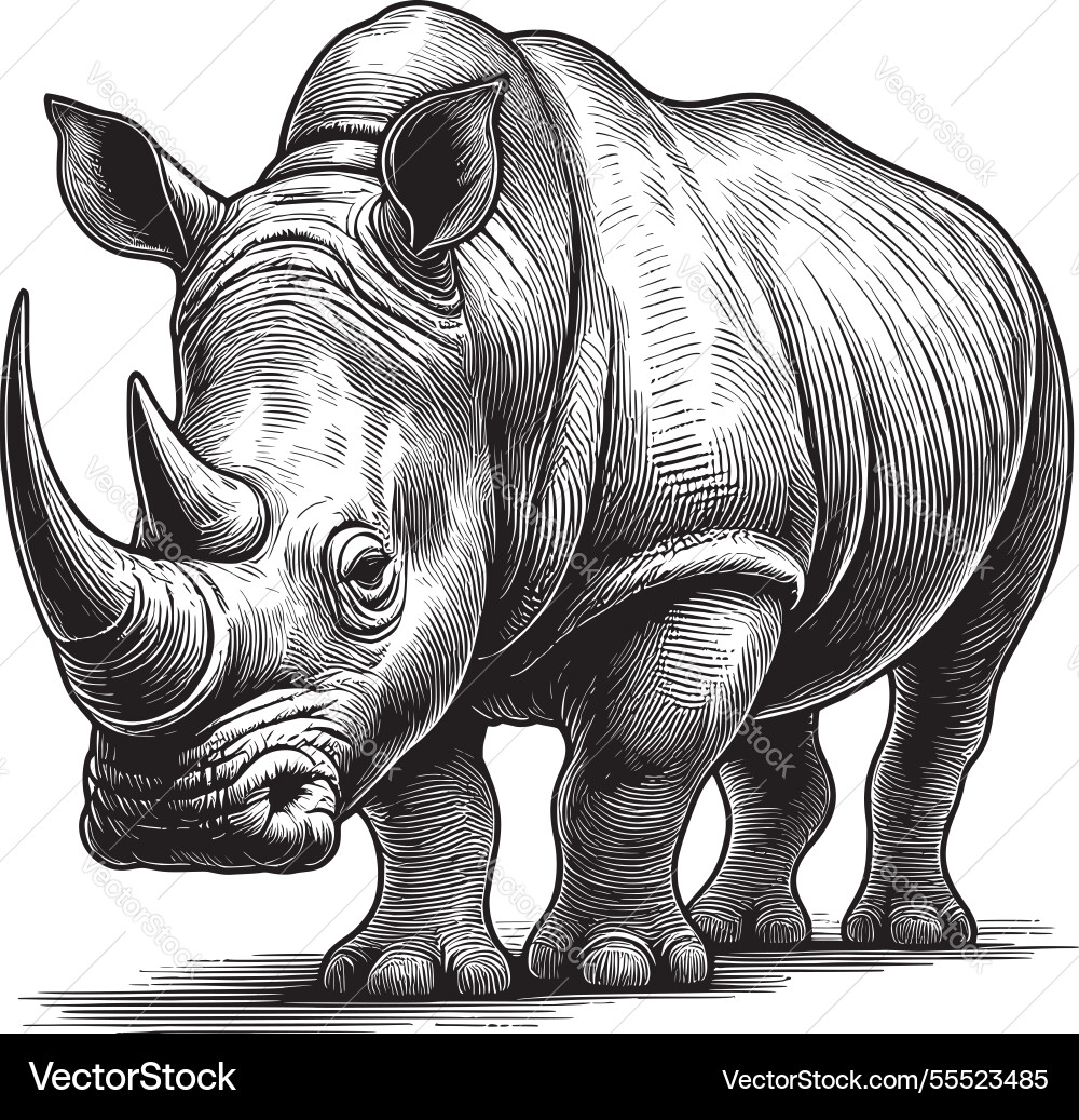 Rhino Royalty Free Vector Image - VectorStock