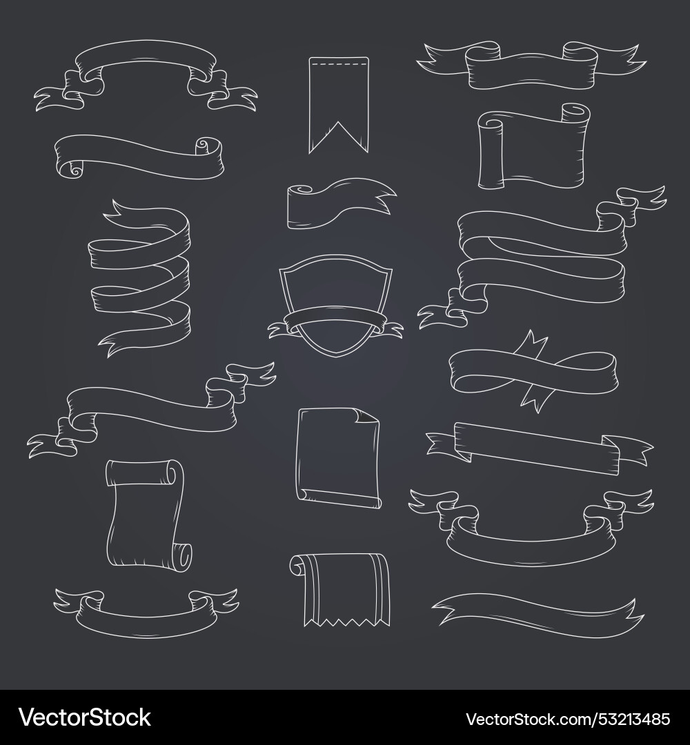 Set of ribbons for design Royalty Free Vector Image