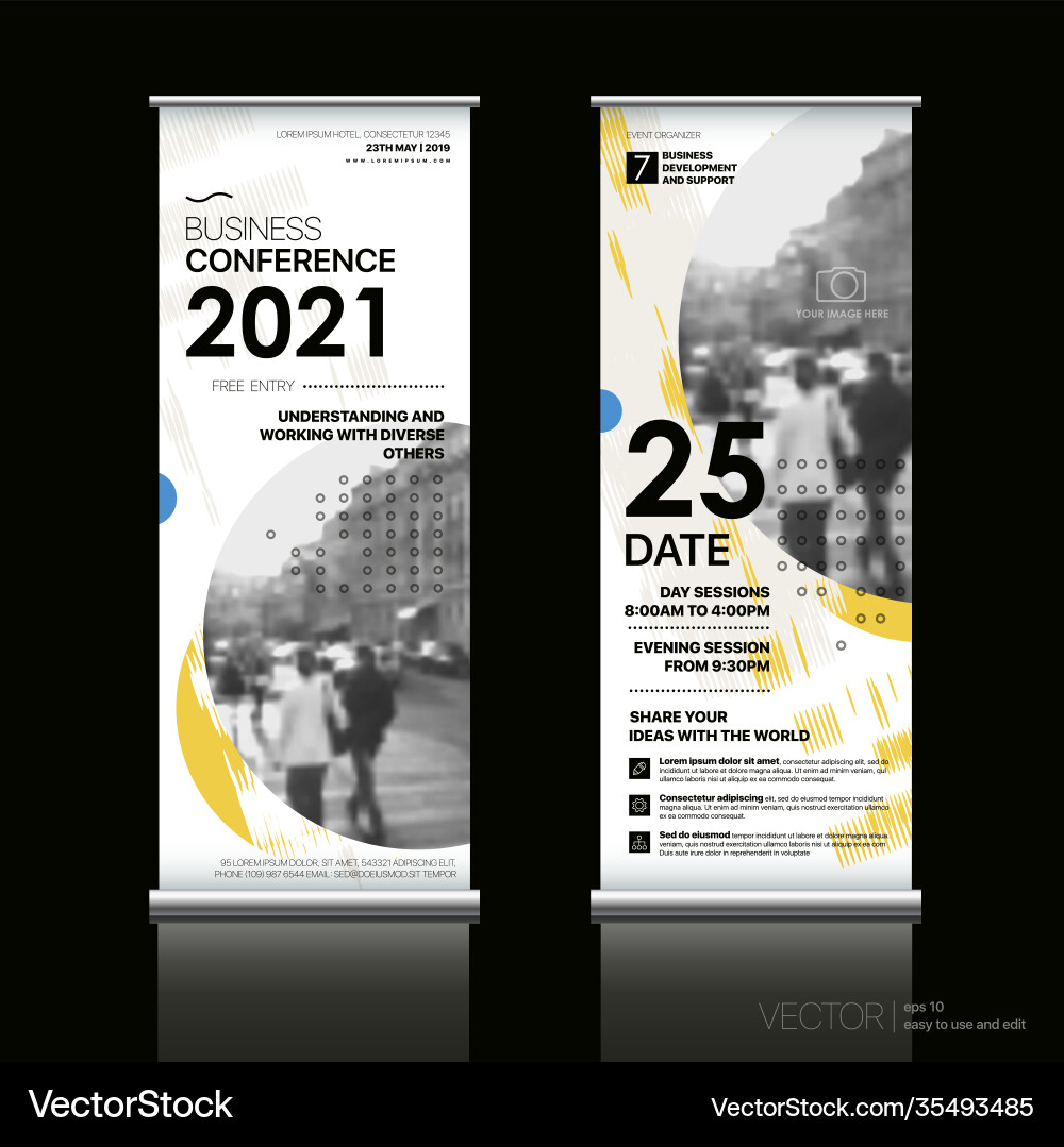 Vertical banner design signboard advertising Vector Image