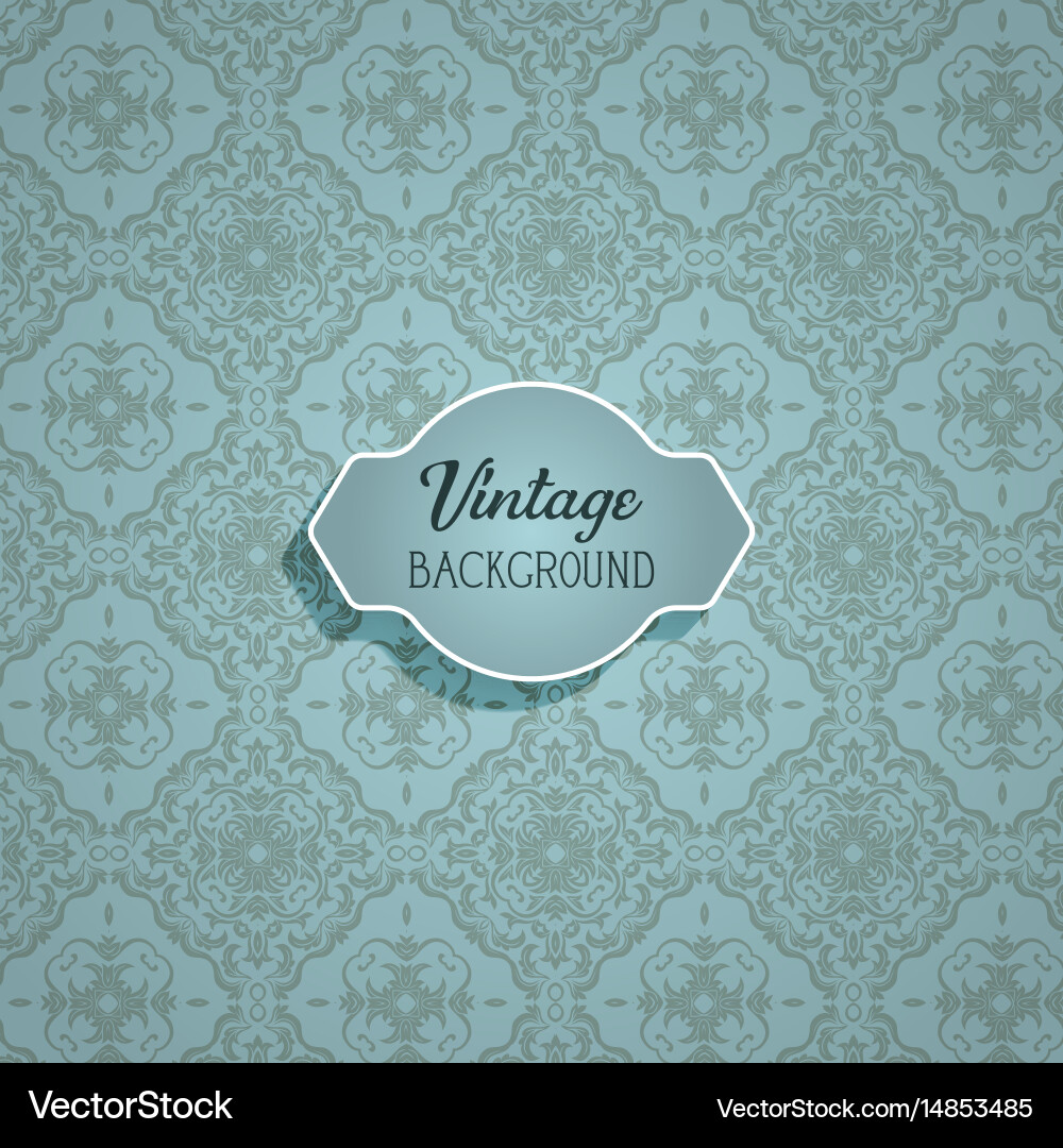 Vintage Damask Pattern Background Royalty Free Vector Image