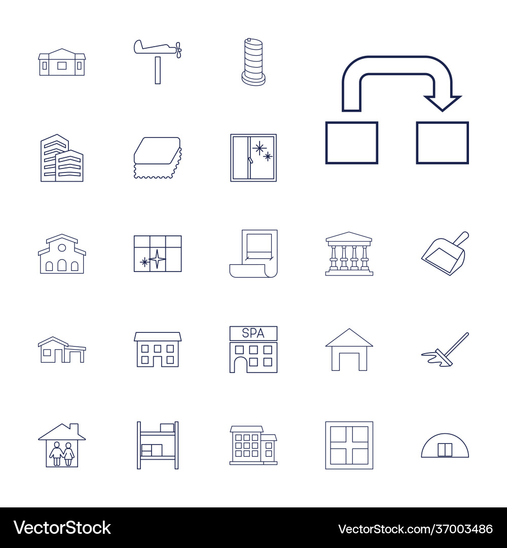 22 Haus Icons Lizenzfreies Vektorbild - VectorStock
