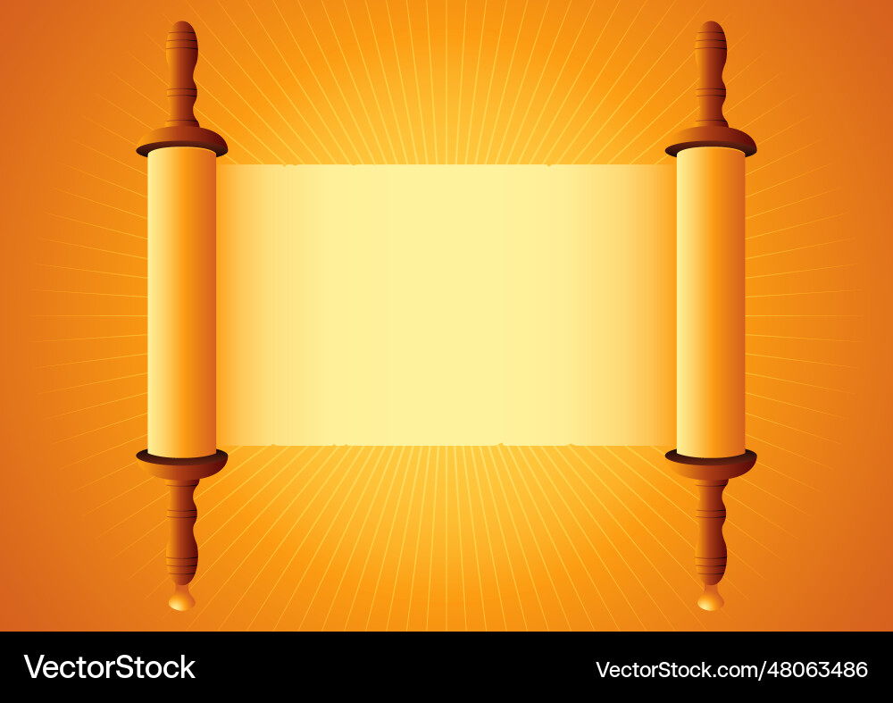 Blank old scroll to allow you personalize Vector Image