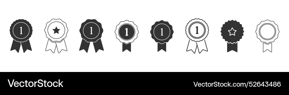 Certificate badge icon premium quality seal Vector Image