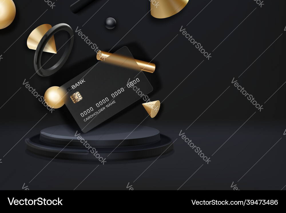 Glassmorphism concept glass effect banking card Vector Image