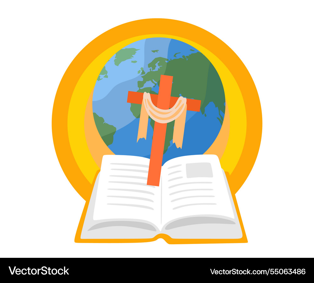 National bible day with a bible Royalty Free Vector Image