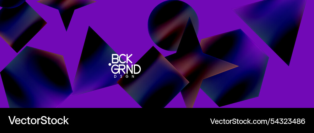 Neon color geometric shapes square triangle circle