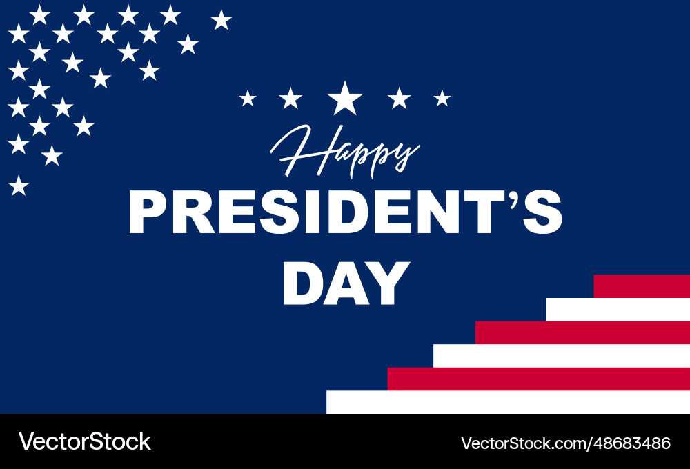 Presidents day background design banner poster Vector Image