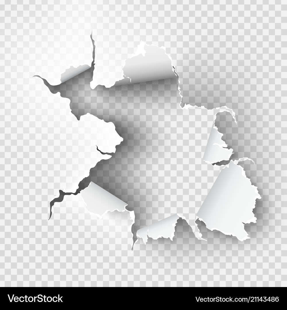 Ragged holein ripped paper Royalty Free Vector Image