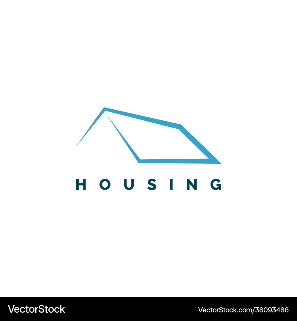 Dach Logo Design Symbol Lizenzfreies Vektorbild