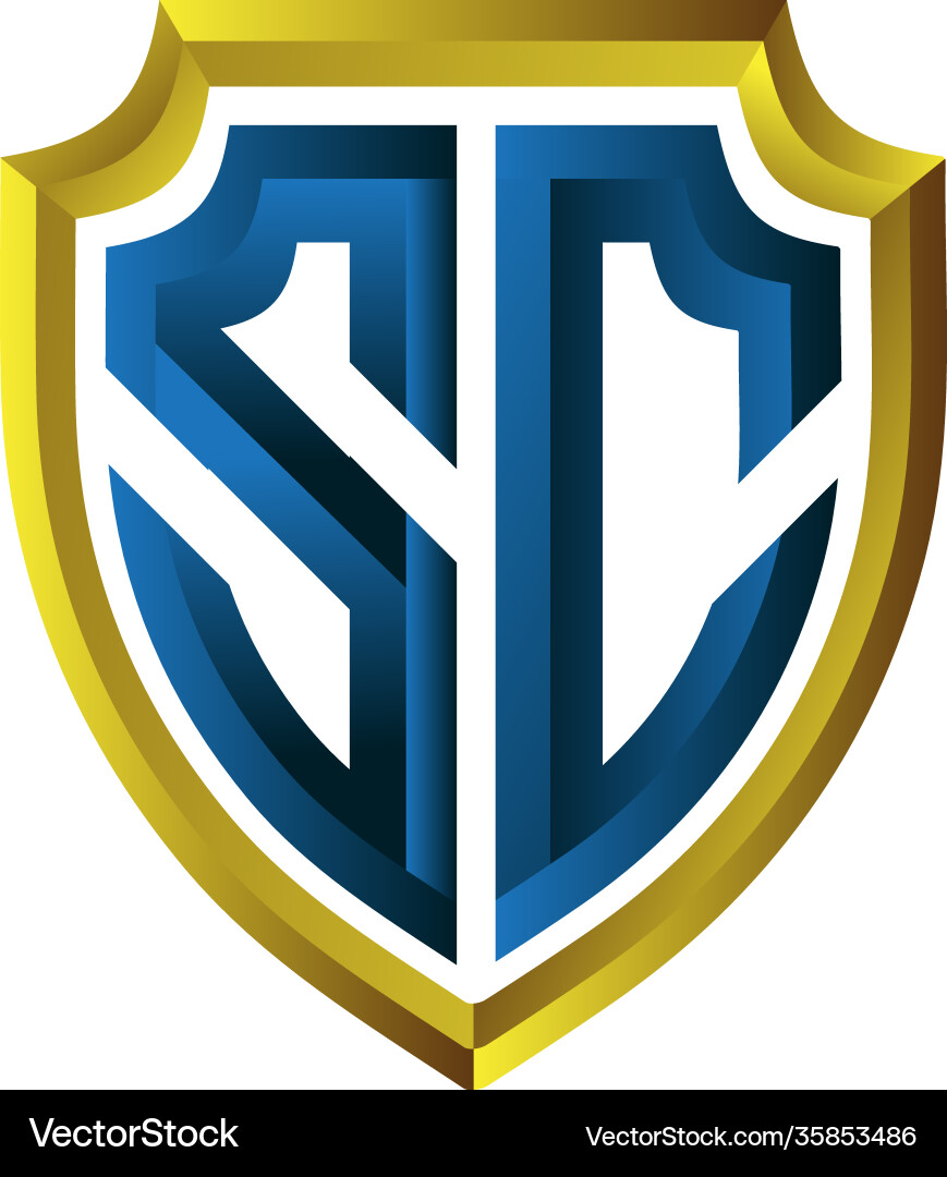 S c shield logo designs for protection service Vector Image