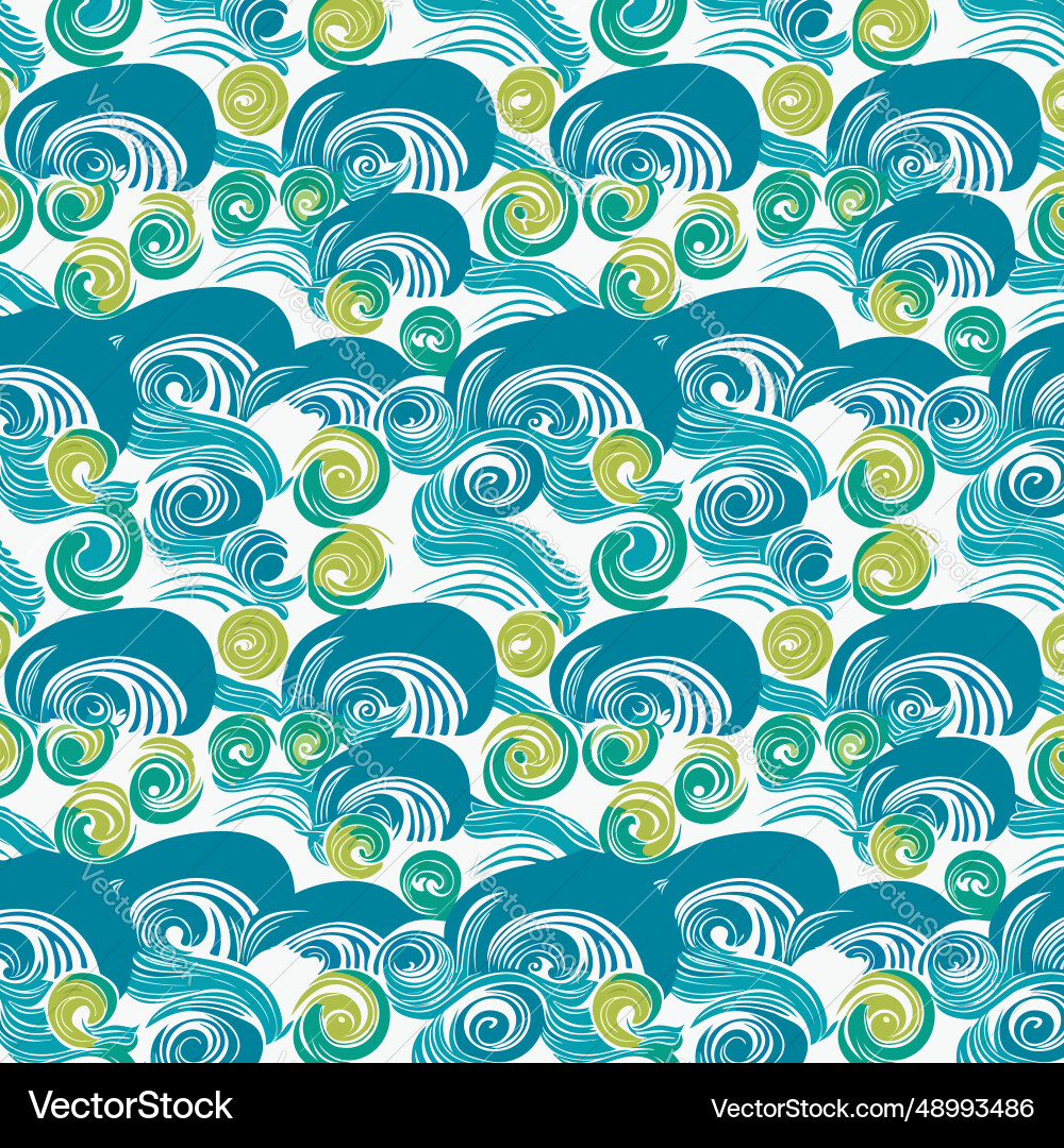 Seamless abstract wavy pattern background Vector Image