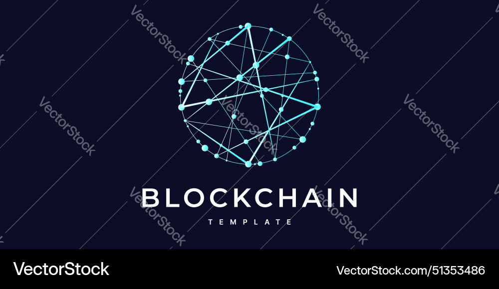Sign logo blockchain transaction Royalty Free Vector Image