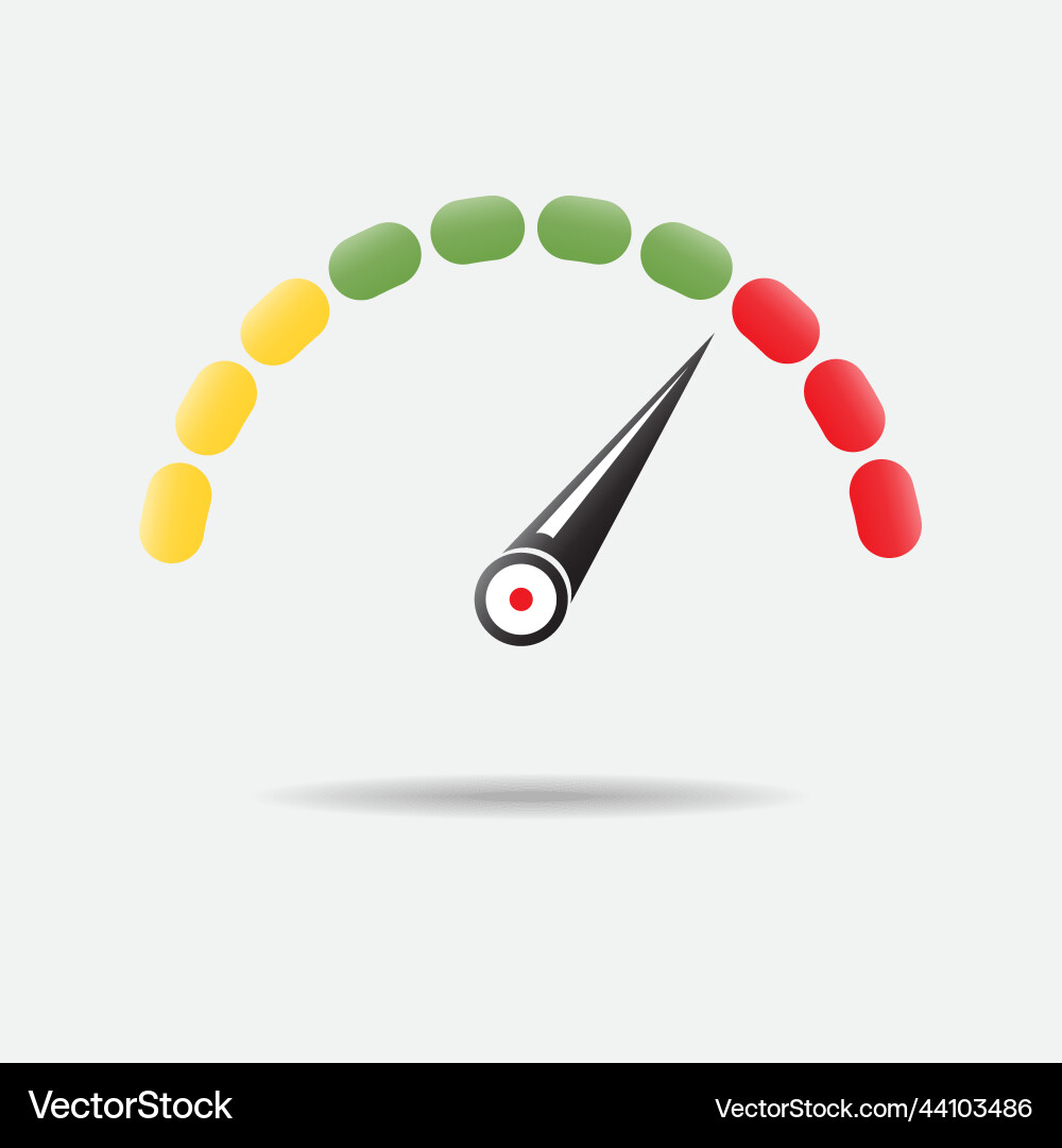 Speedometer or tachometer with arrow infographic Vector Image