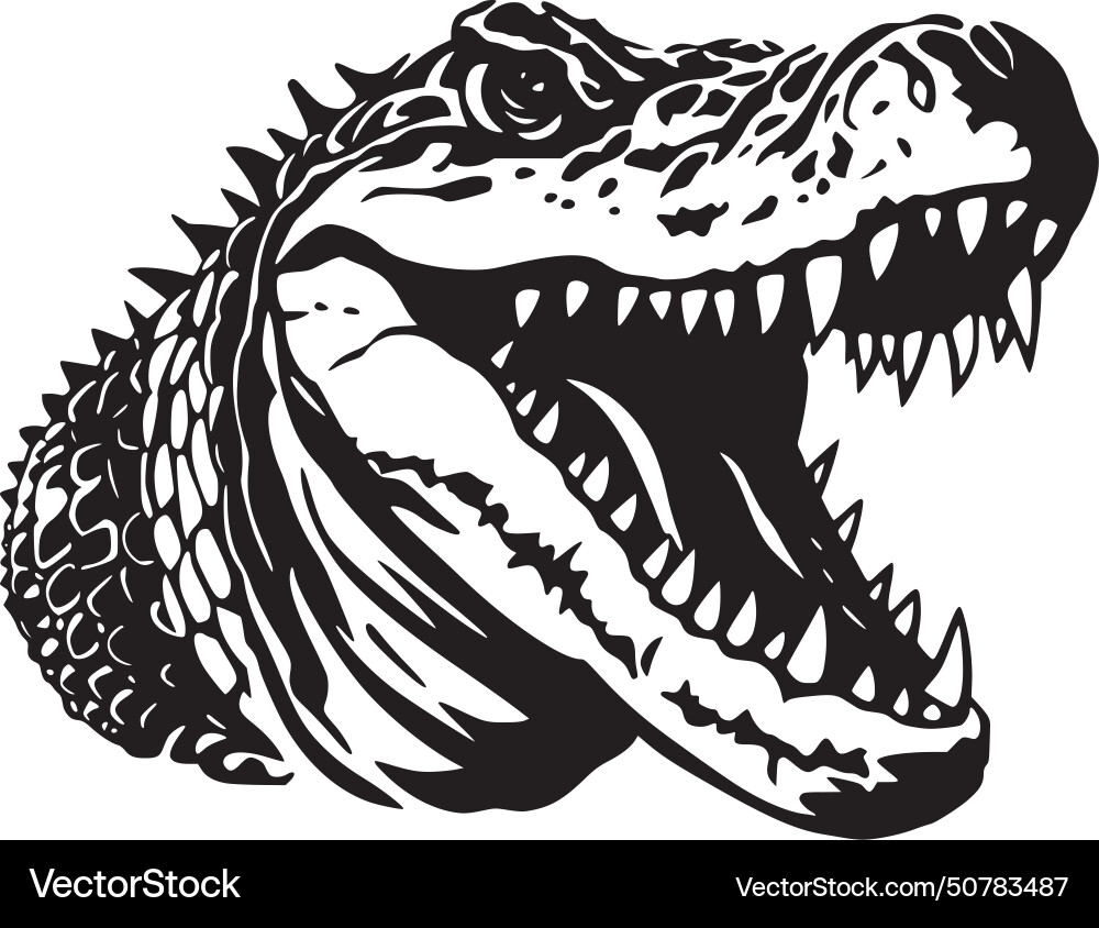 Alligator - minimalist and simple silhouette Vector Image
