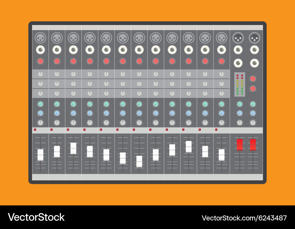Analog audio mixer Royalty Free Vector Image - VectorStock