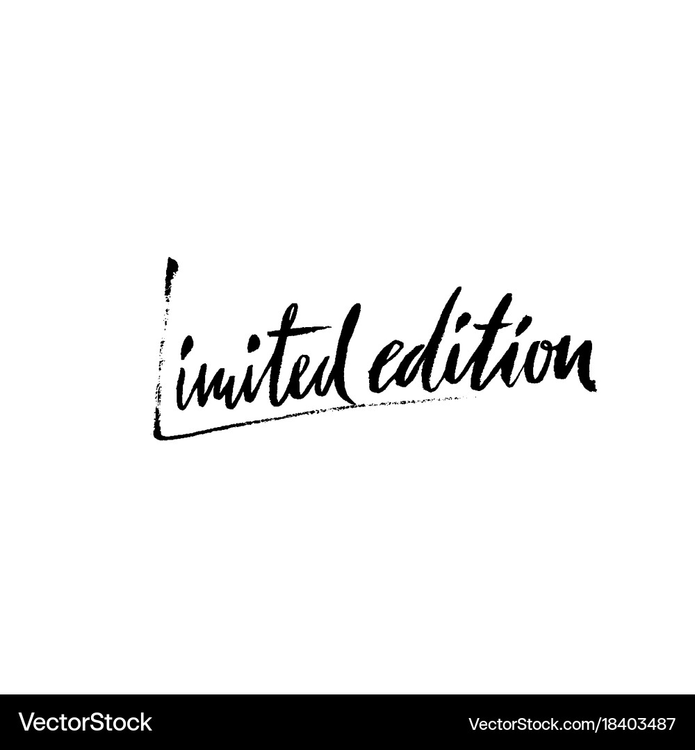 Handwritten Lettering - Limited Edition Royalty Free Vector