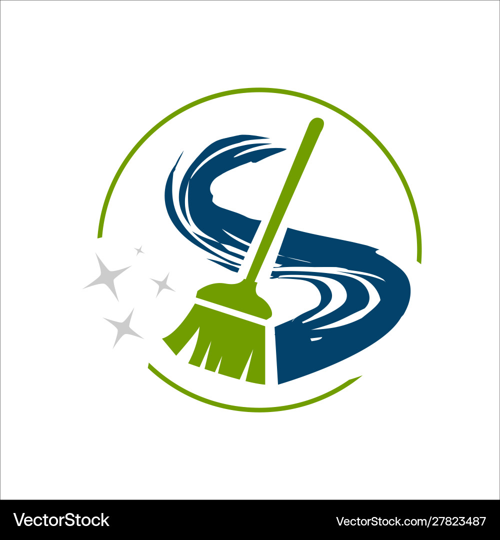 Modern Cleaning Service Logo Royalty Free Vector Image