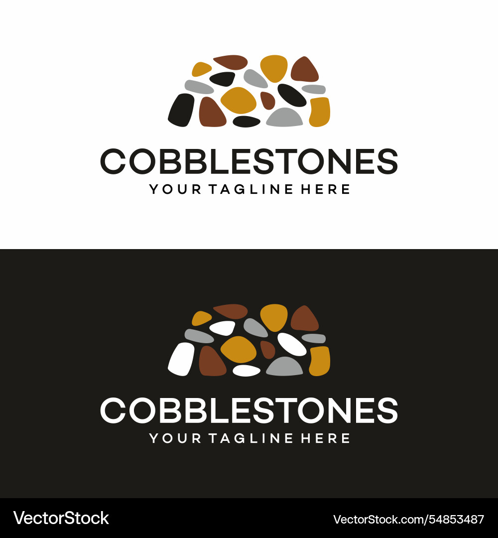 Stone logo symbol design Royalty Free Vector Image