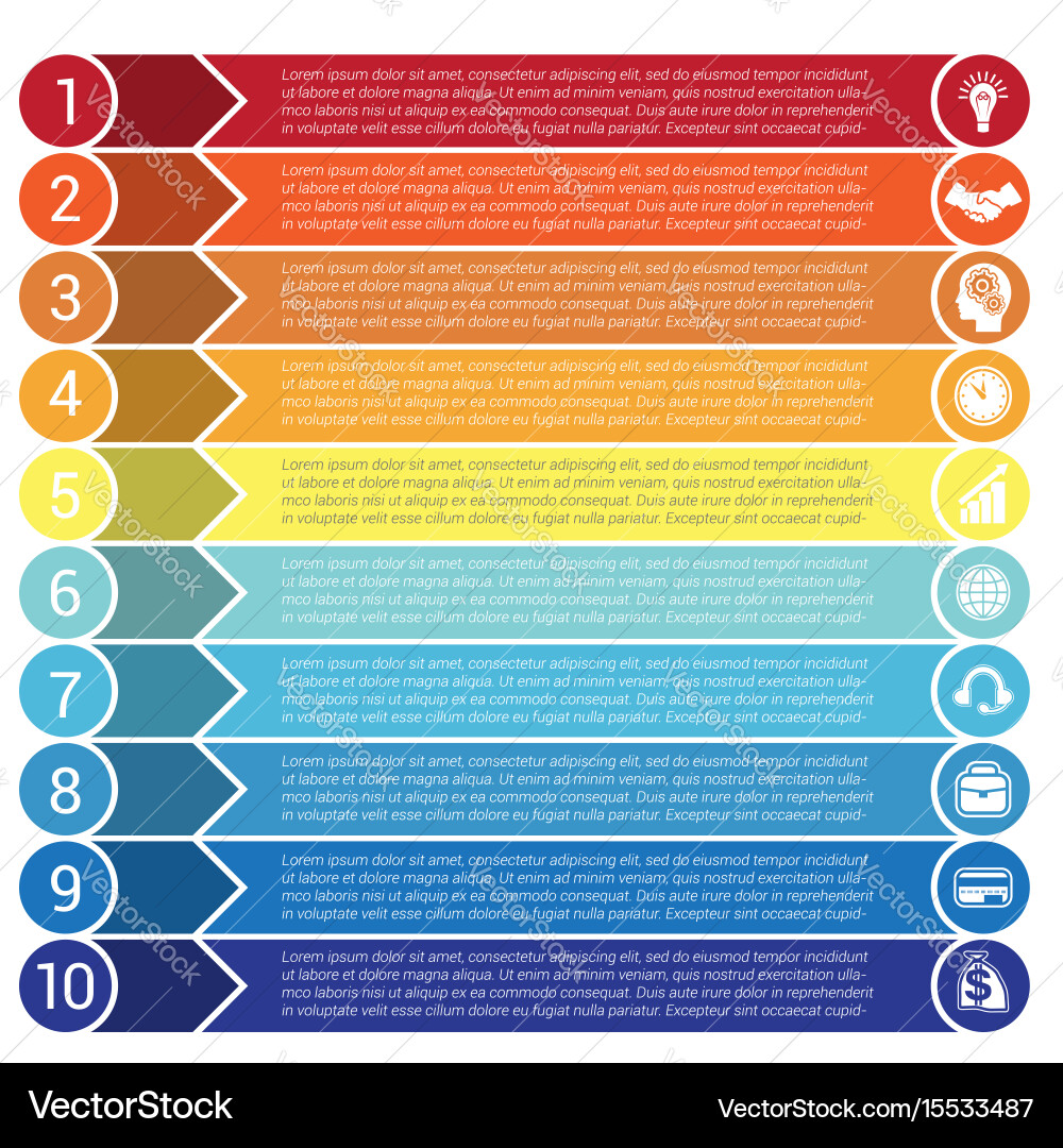 Strip infographics 10 Royalty Free Vector Image
