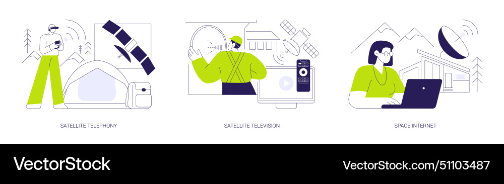 Telecommunications abstract concept Royalty Free Vector