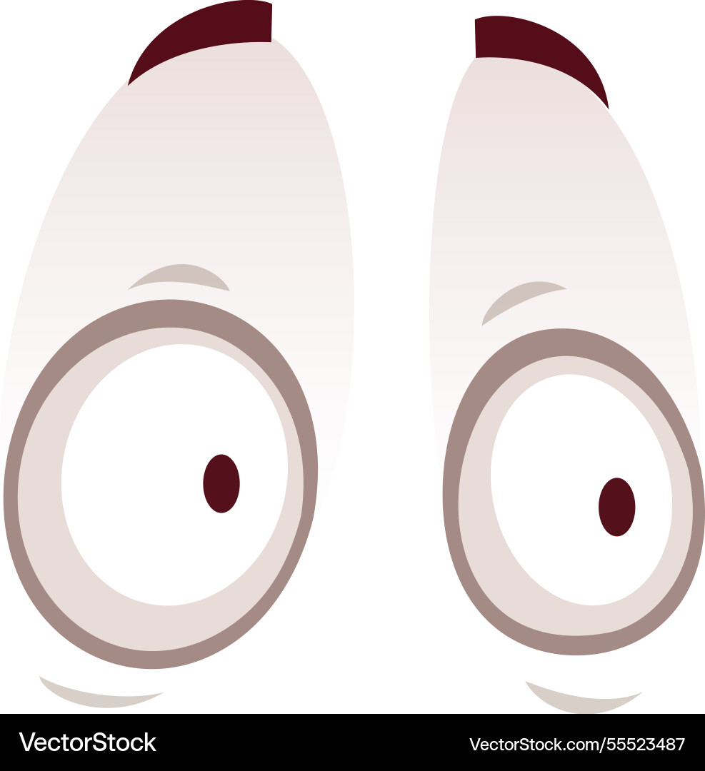 Wide open cartoon eyes expressing shock Royalty Free Vector