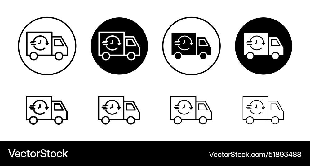 Express delivery icon set collection Royalty Free Vector