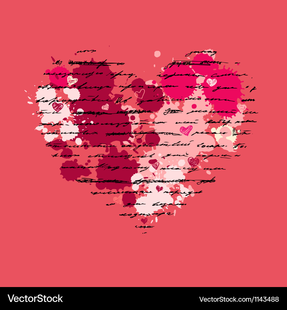 Romantic Heart Pattern Royalty Free Vector Image