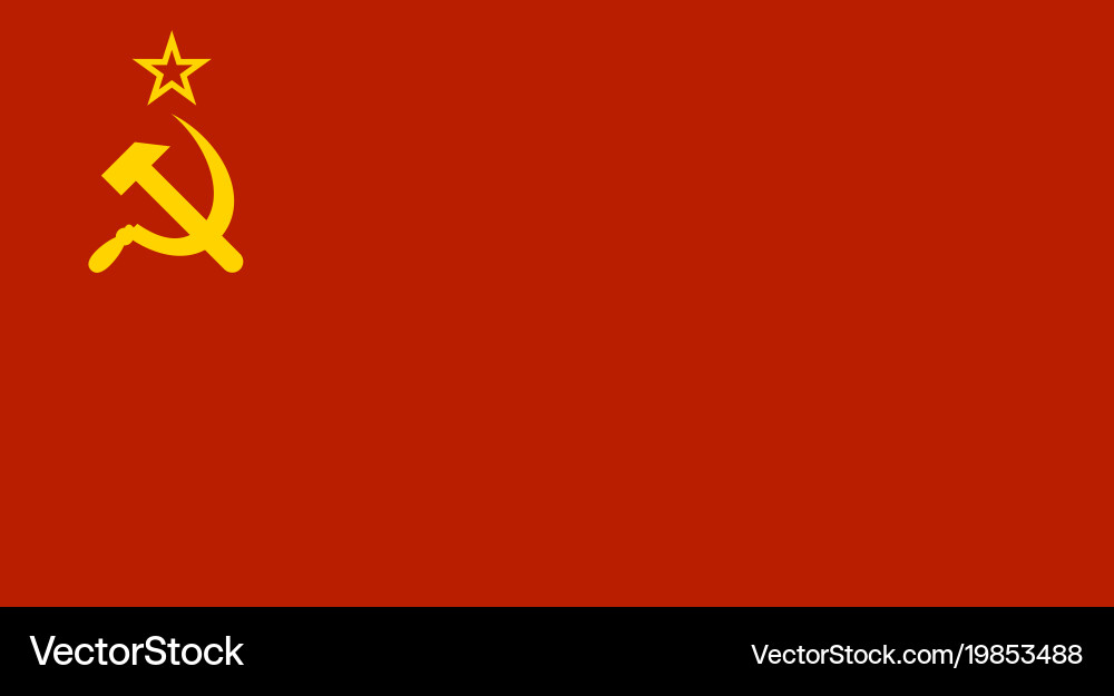 Ussr red soviet union flag Royalty Free Vector Image