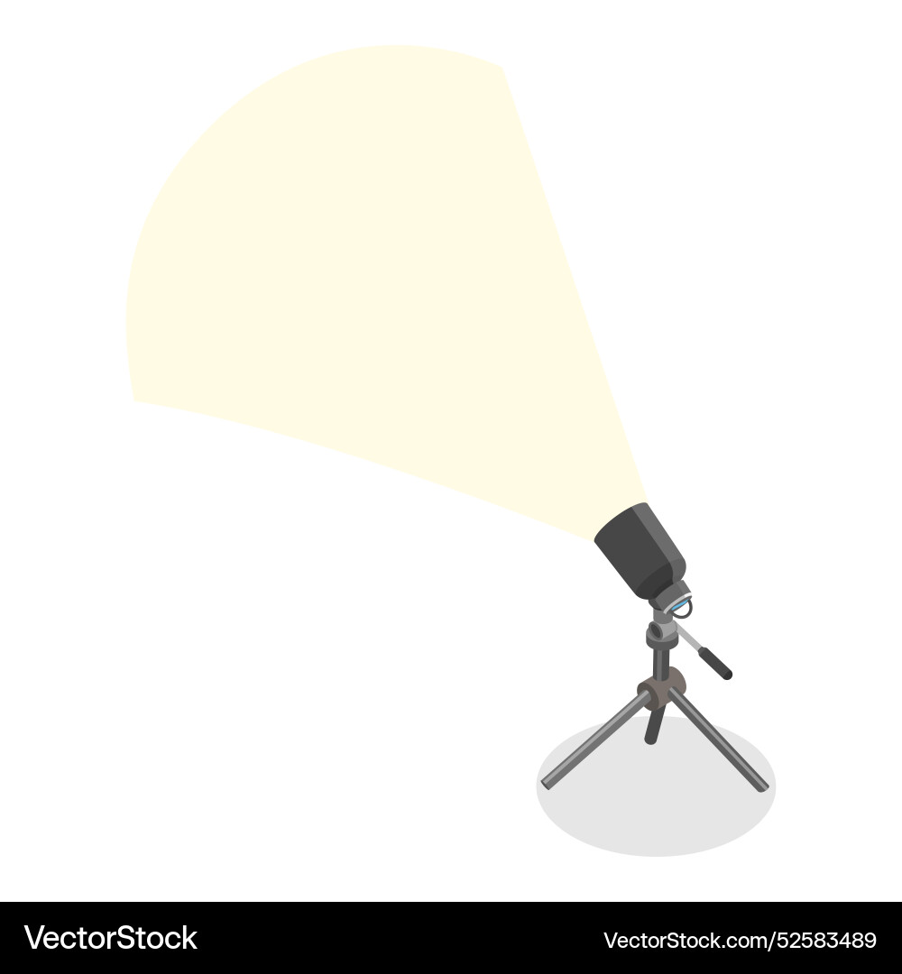 3d isometric flat set of photo studio Royalty Free Vector