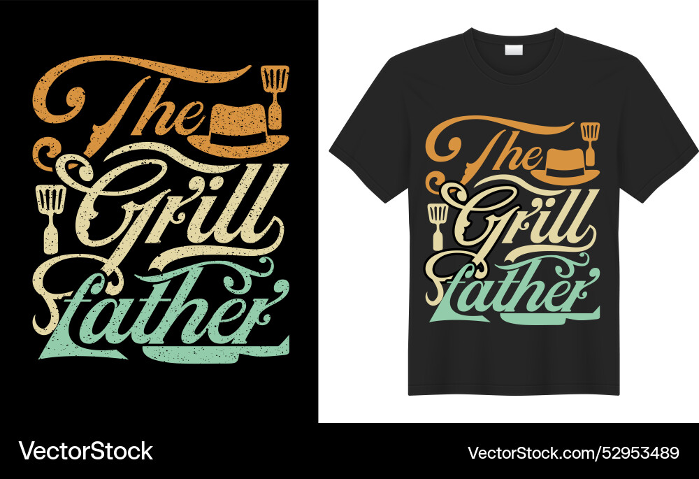 Bbq grill barbecue typography t-shirt design Vector Image